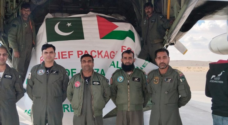 Aircraft with Pakistan's humanitarian aid for Gaza people arrives in ...