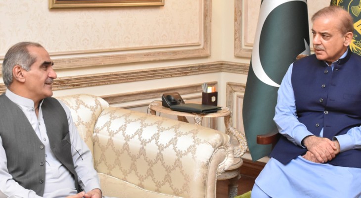 Rana Mashhood, Saad Rafique call on PM Shehbaz in Lahore-INP